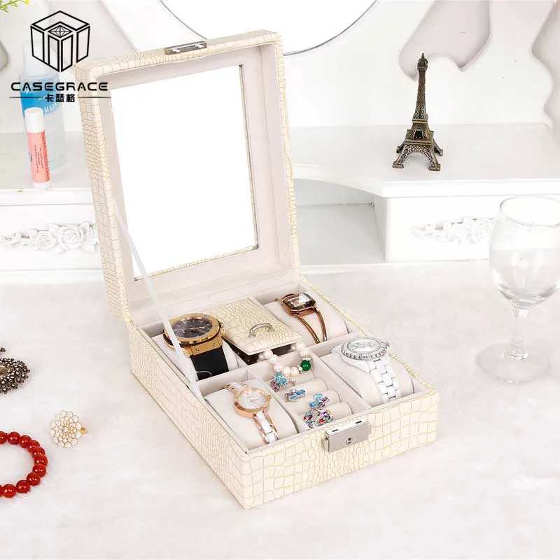 Caja de reloj de alta calidad, caja de almacenamiento decorada a mano ...