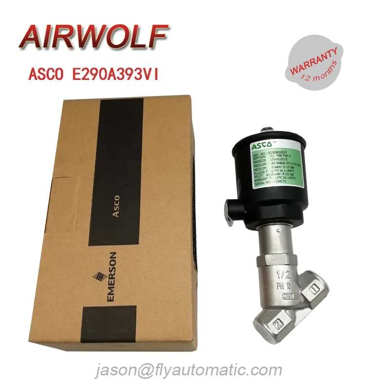 EMERSON ASCO E290A393VI E290A393 1/2 "스테인리스 스틸 코너 밸브|공압부품| - AliExpress