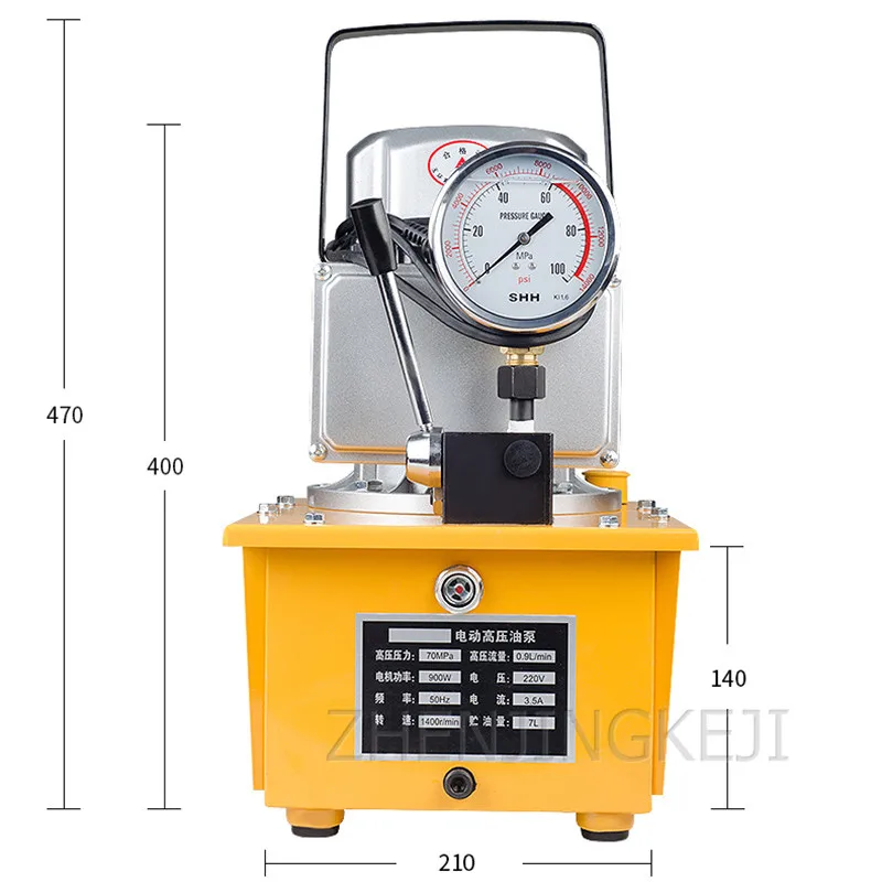 High Pressure Pump 0.75KW Single Loop Electric Pump 7L Hydraulic Oil ...
