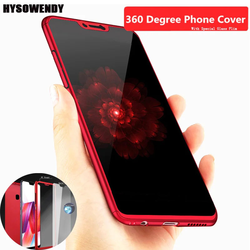 360 Degree Full Body PC + Tempered Glass Case Redmi Note 8 7 6 5 Pro 7 ...