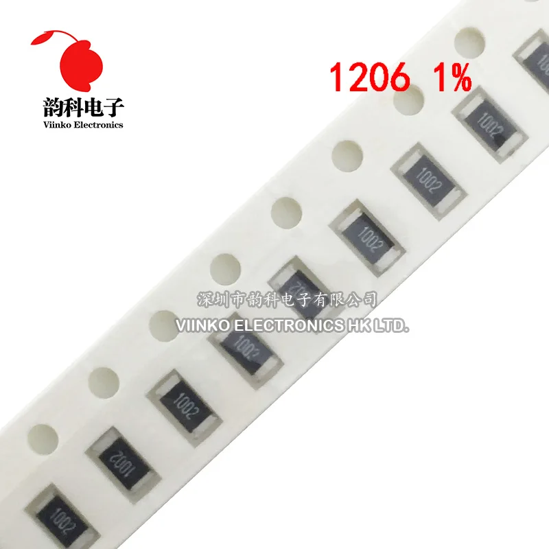 200pcs 1% 1206 SMD resistor 0R ~ 10M 1/4W 0 0.1 1 10 100 150 220 330 ...
