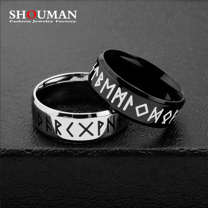 SHOUMAN-8MM-Viking-Nordic-Mythology-Amulet-Rune-Titanium-Steel-Fashion ...