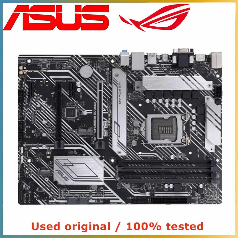 Para intel b560 lga 1200 cpu para asus prime B560 PLUS placa mãe computador soquete lga1200 ddr4 ...