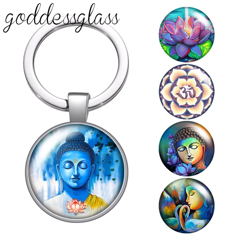 Glass Car Key Chain Ring Holder | Key Chain Car Buddha | Buddha ...