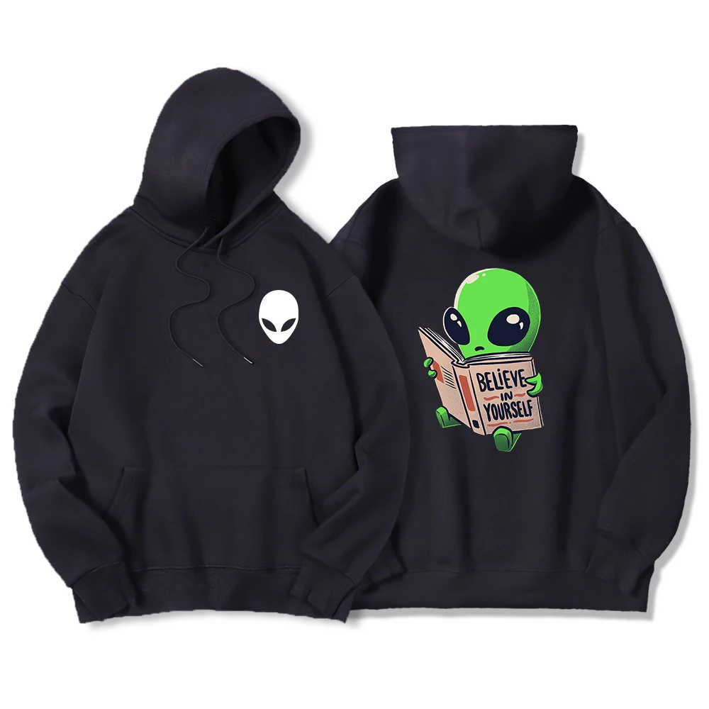 Alien Sweatshirt Man | Funny Alien Sweatshirt | Hoodie Print Alien Man ...