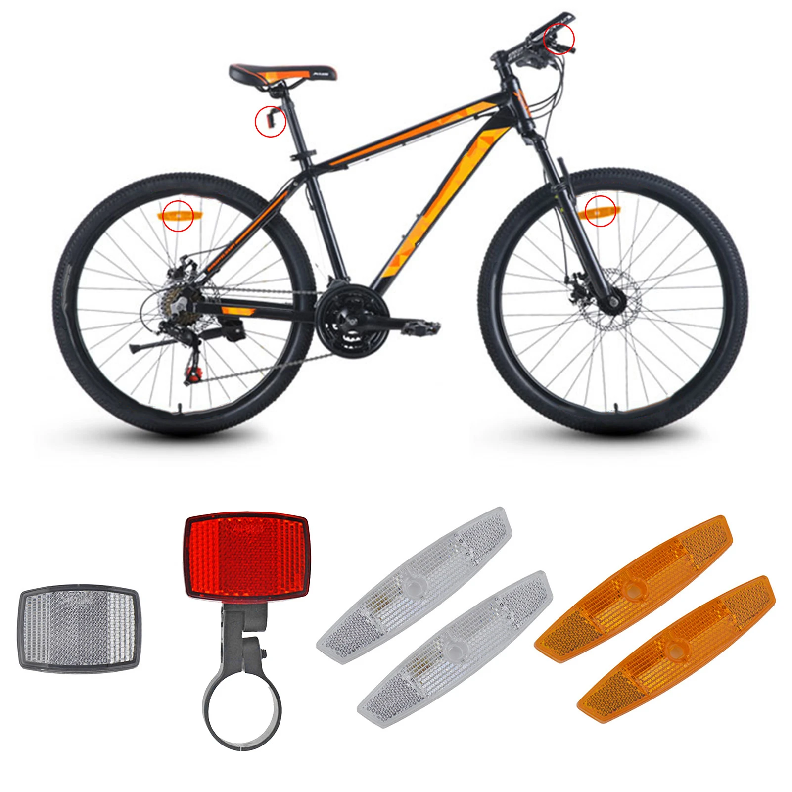 Bike Spoke Reflector Mountain Bike Fish Shaped Steel Rim Spoke ...