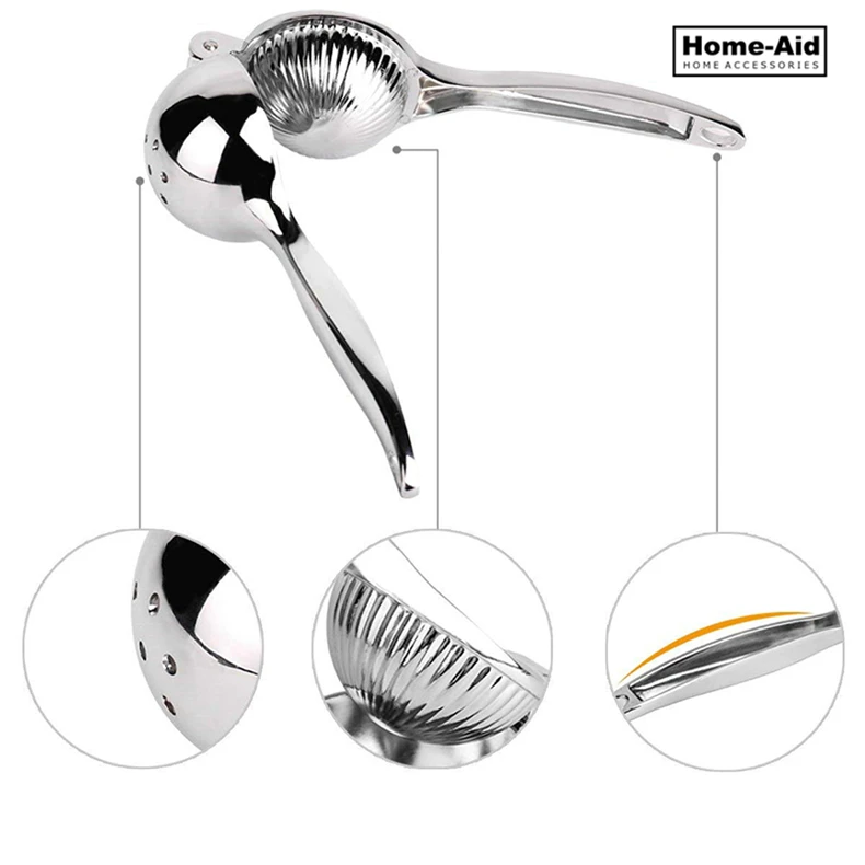 Stainless Steel Hand Press Citrus Lemon Squeezer Lime Orange Juicer ...