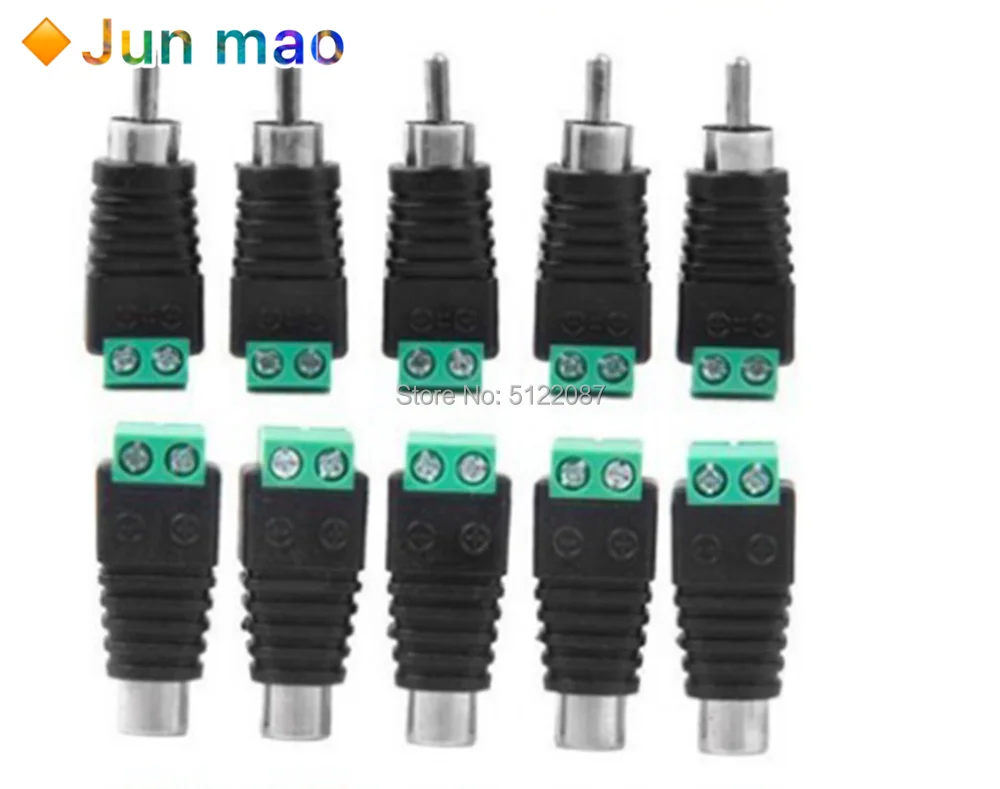 10pcs RCA Terminal Block CAT5 to Camera CCTV Video Balun RCA Female or ...