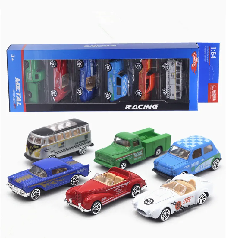 Diecast Model Toy Car Set, Alloy Metal Mini Classic Cars, Realistic ...