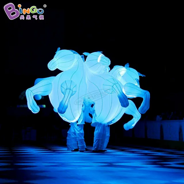 Customized 2.5m tall lighting inflatable horse costume / inflatable ...