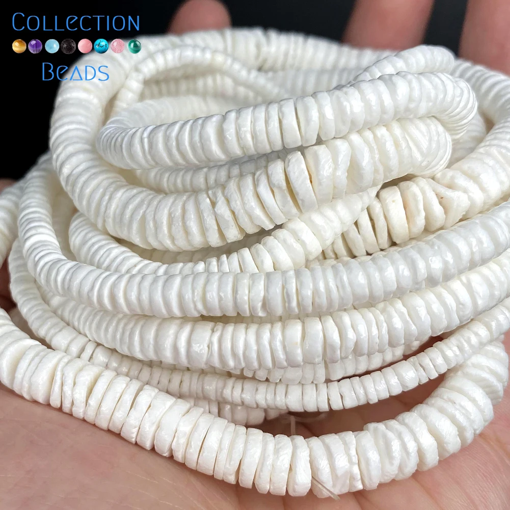 Natural-White-Shell-Beads-Seashell-Round-Shape-Spacer-Beads-For-Jewelry ...