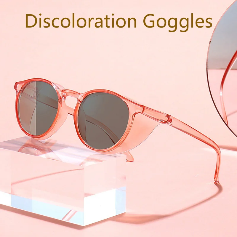 Round-Polarized-Discoloration-Sunglasses-Side-Shields-Anti-allergy-Anti ...