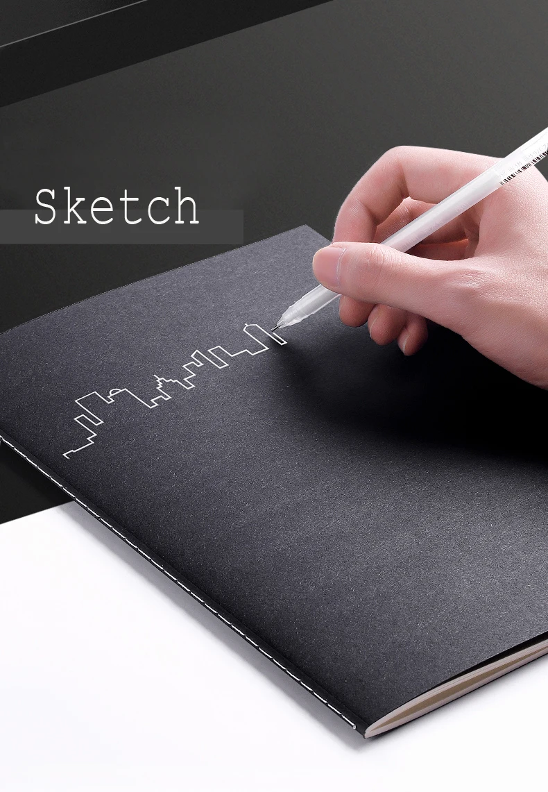 Feuillet mobile,Carnet de notes à grille en papier Kraft,80 Pages ...