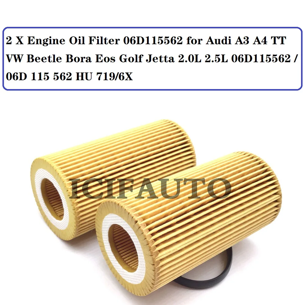 엔진 오일 필터 06D115562 Audi A3 A4 TT VW Beetle Bora Eos Golf Jetta 2.0L 2 ...