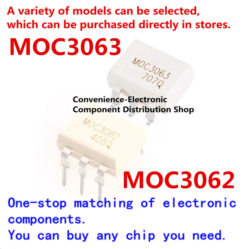 10PCS/Pack MOC3062 MOC3063 package DIP 6 SMD photoelectric coupler IC ...
