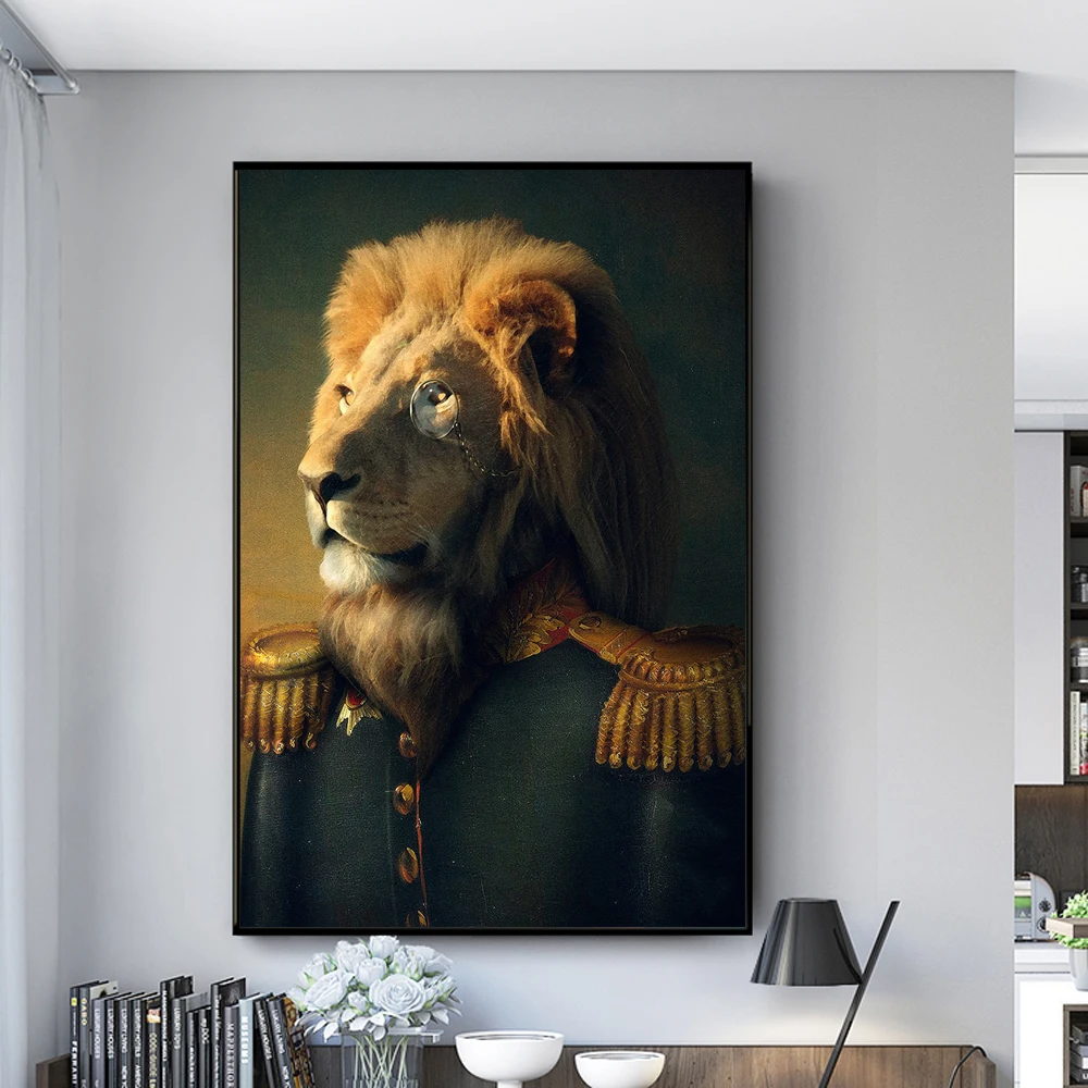 Lion General Classical Art Paintings Print On Canvas Art Posters And ...
