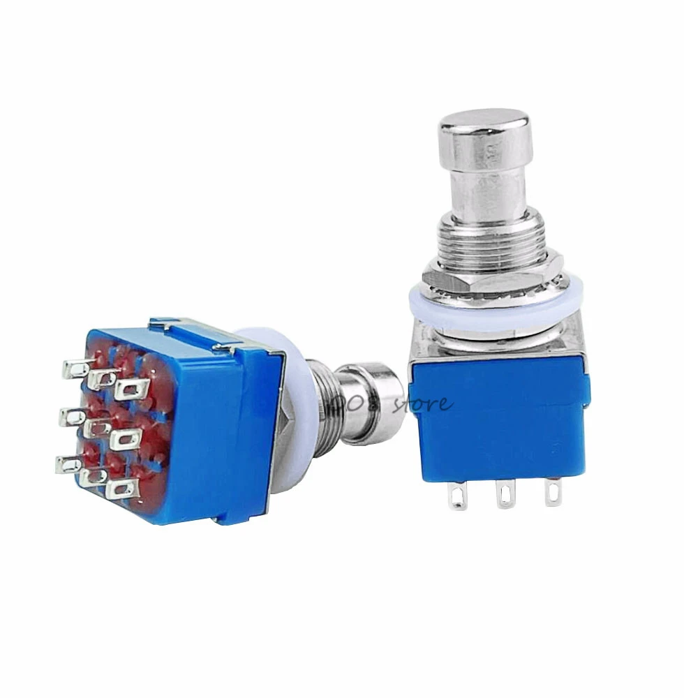 9 pin 3PDT Guitar Effects Pedal Box Stomp Foot Metal Switch True Bypass ...