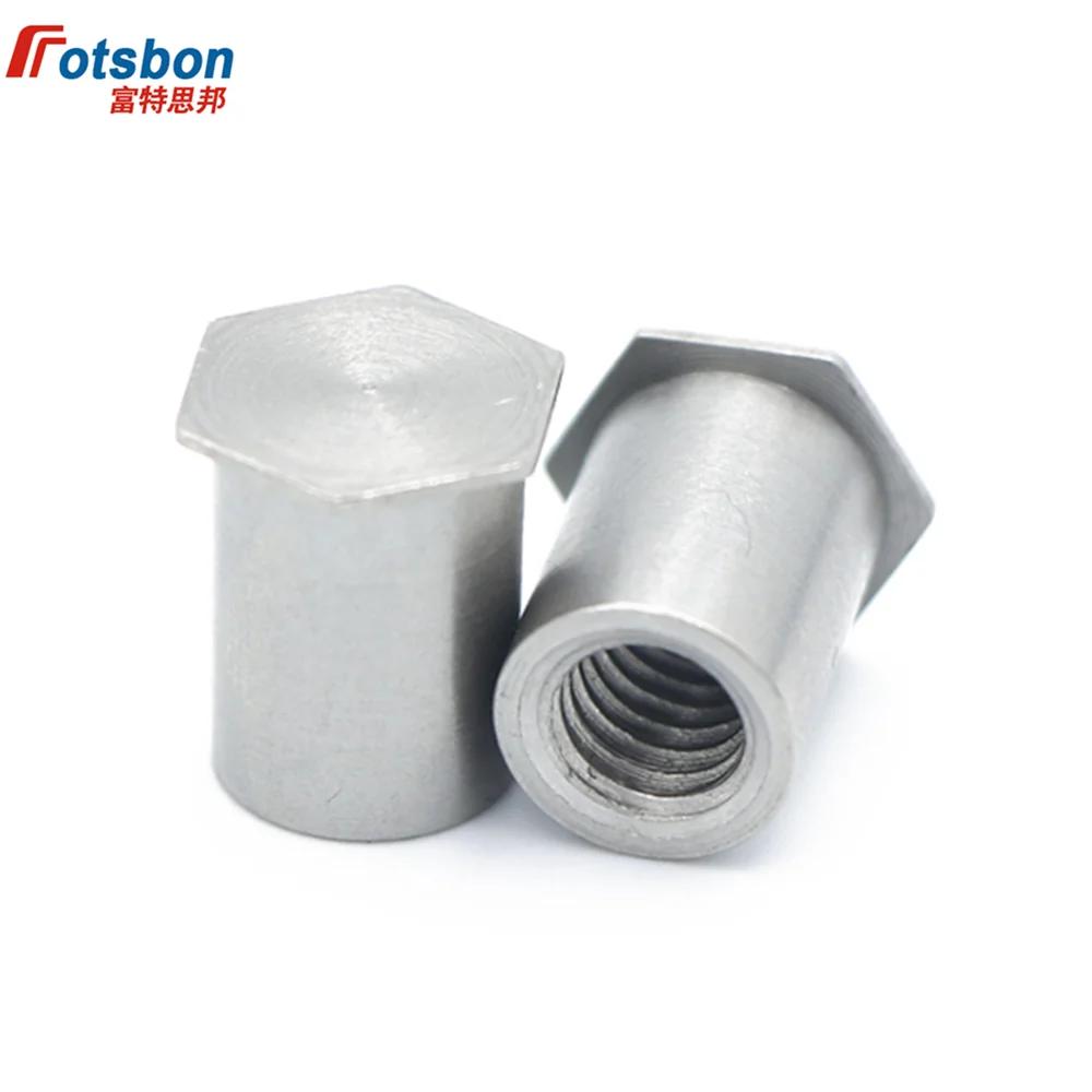 BSOS-M6-8 Blind Hole Threaded Standoffs Self Clinching Feigned Crimped ...