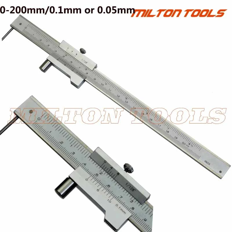 0-200mm Marking Vernier Caliper With Carbide Scriber Parallel Marking ...