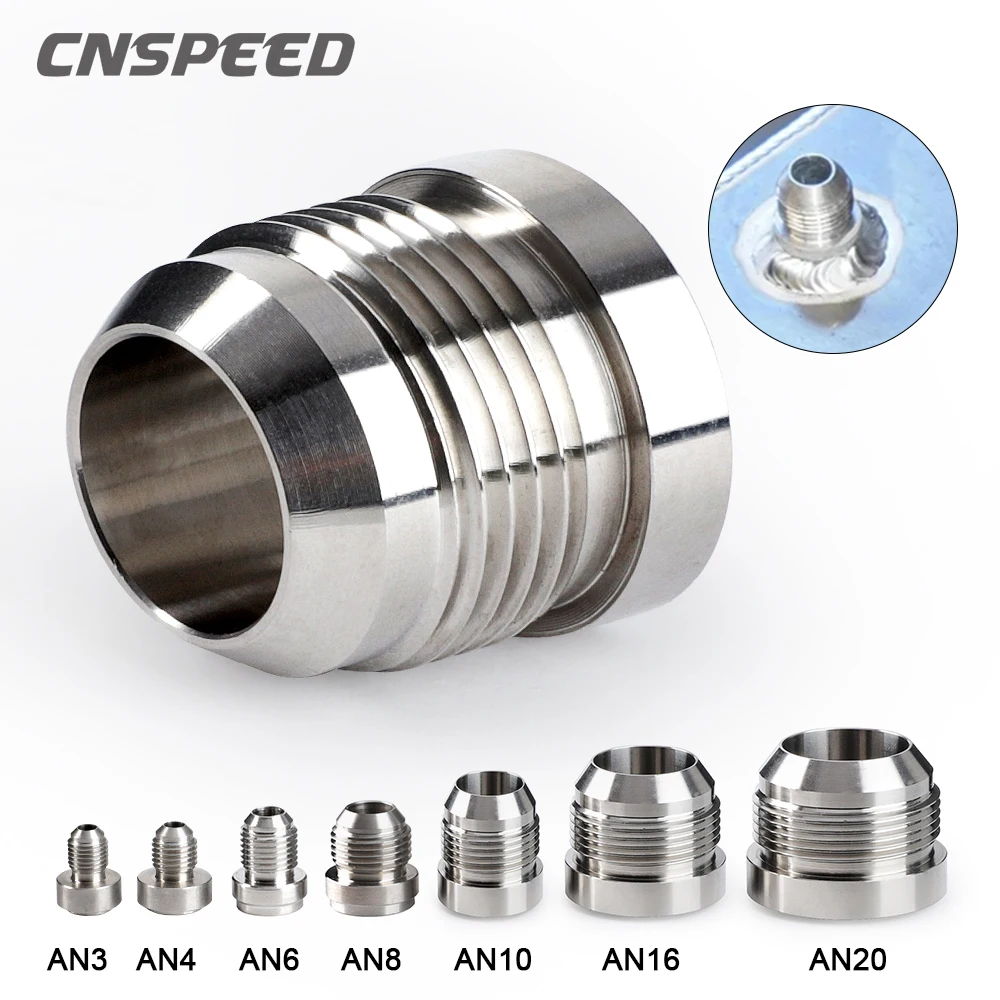1pcs An6 An8 An10 An12 An16 An20 Male Billet Stainless Steel Straight ...