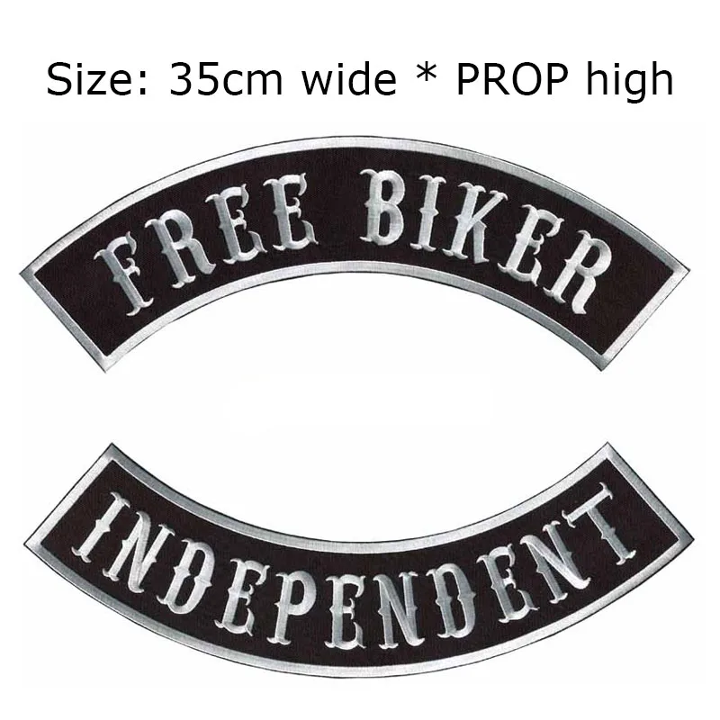 FREE BIKER INDEPENDENT Free shipping embroidery patch 35cm long iron on ...