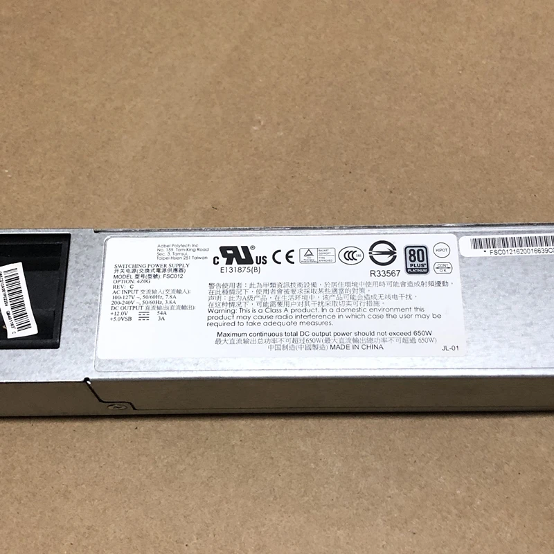 Original PSU For Acbel 650W Switching Power Supply FSC012 ...