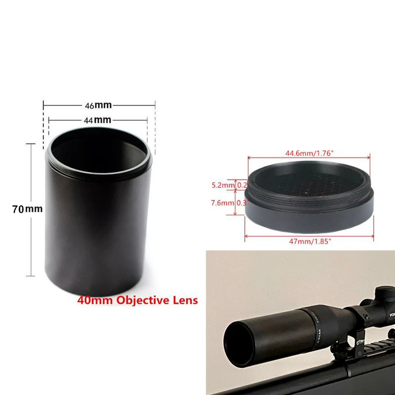 Metal Tactial Sunshade Tube Shade for Rifle scope with 40mm Airsoft ...