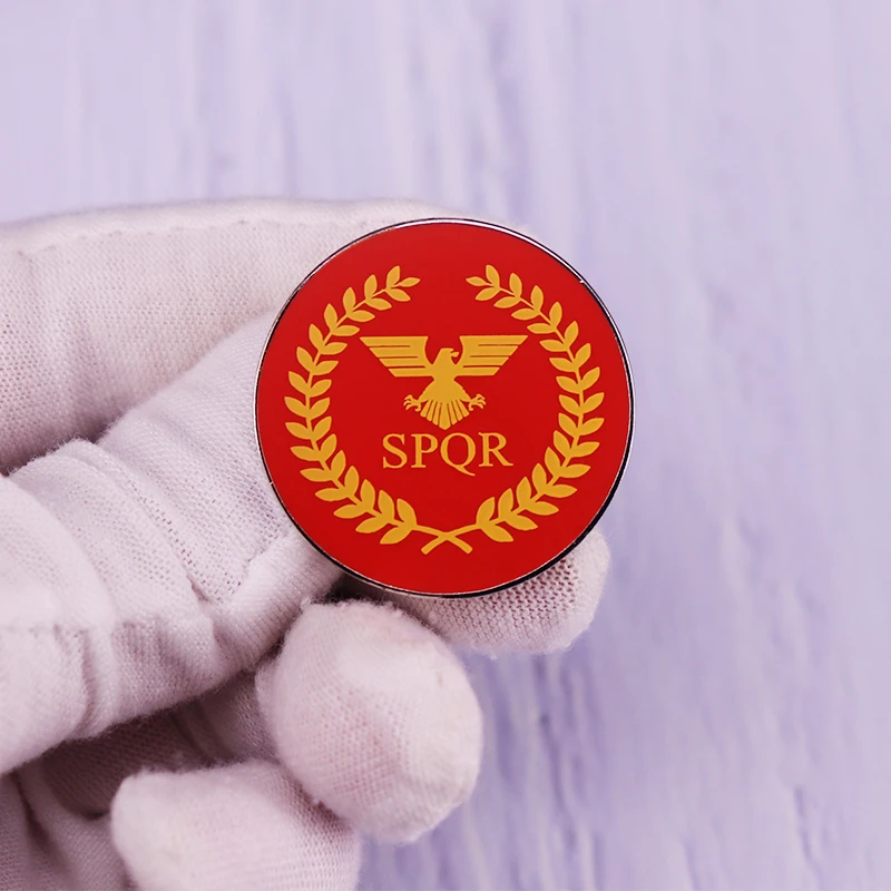 SPQR The Senate and People of Rome Pin Button Badge