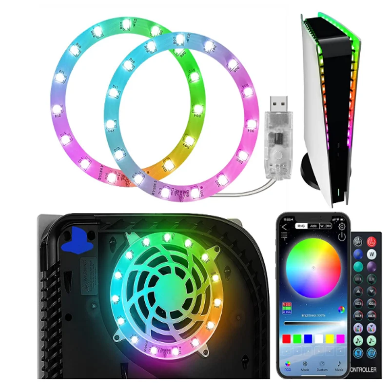 RGB LED Strip Lights Decoration For Your Game Console Fit For PS5 ...