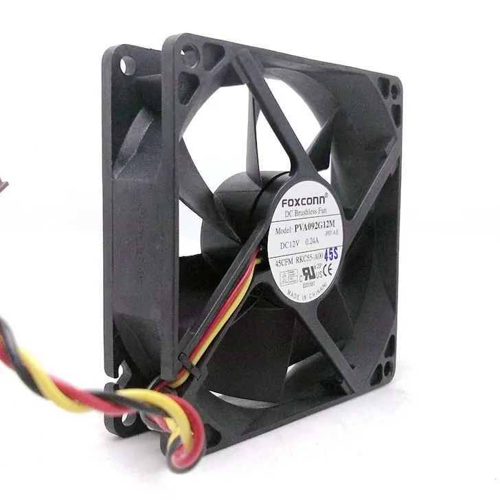 92mm-90mm-PC-Case-Axial-DC-Fan-For-FOXCONN-9025-92X92X25mm-3Pin-DC-12V ...