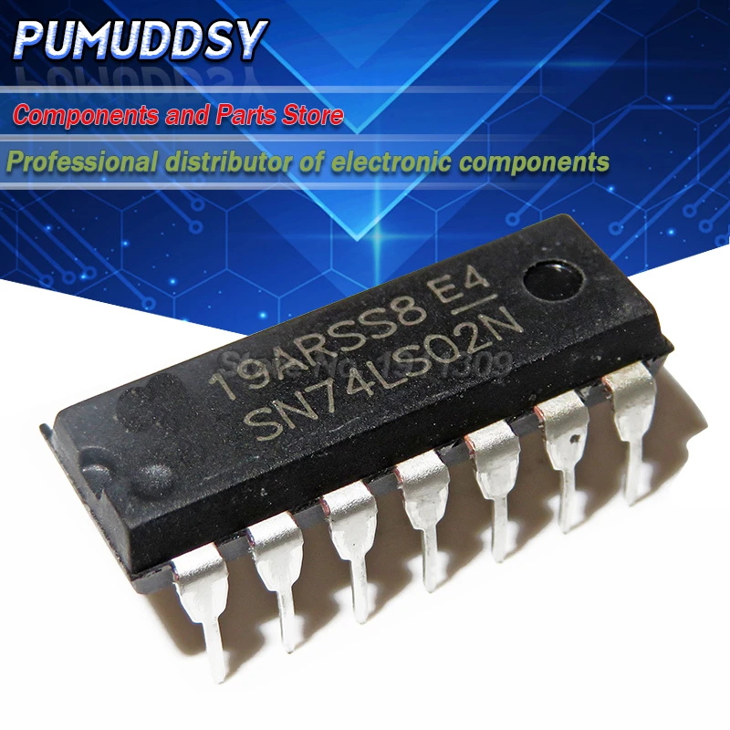 10PCS SN74LS02N 74LS02 7402 HD74LS02P Quadruple 2 Input Positive NOR Gate DIP 14|Integrated ...