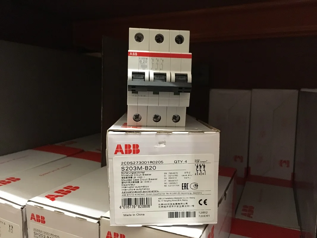 ABB Miniature Circuit Breaker S200-M series B type 3P S203M-B6 S203M ...