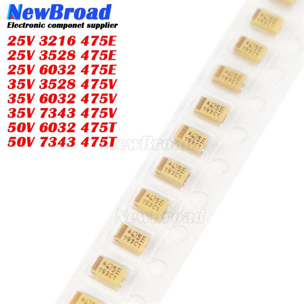 10PCS-NEW-Tantalum-Capacitor-4-7UF-25V-475E-35V-475V-50V-475T-A-type-B ...