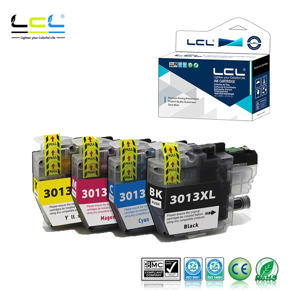 LCL LC3013 LC 3013 LC 3013BK LC 3013C M Y (4 Pack kcmy) Ink Cartridge ...