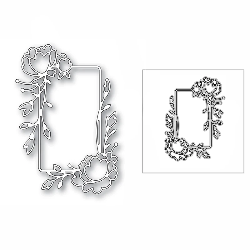 New Rose Frame Flower 2022 Metal Cutting Dies For Diy Scrapbooking ...