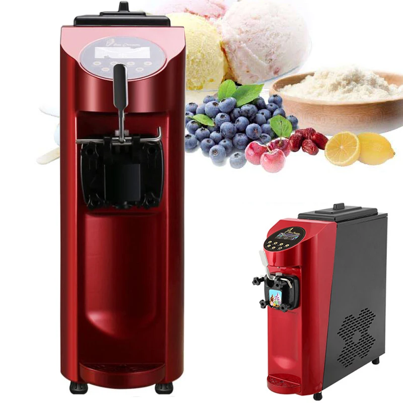 Desktop Small Ice Cream Machine Single Head Soft Ice Cream Makers ...