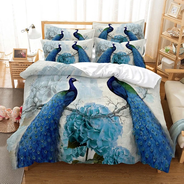 Peacock Colored Bedding Sets