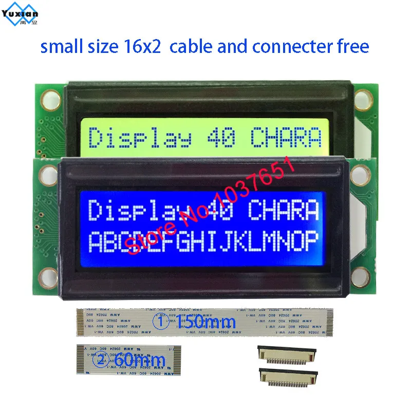 small-mini-size-1602-16-2-LCD-display-module-blue-green-LC1629-HD44780 ...