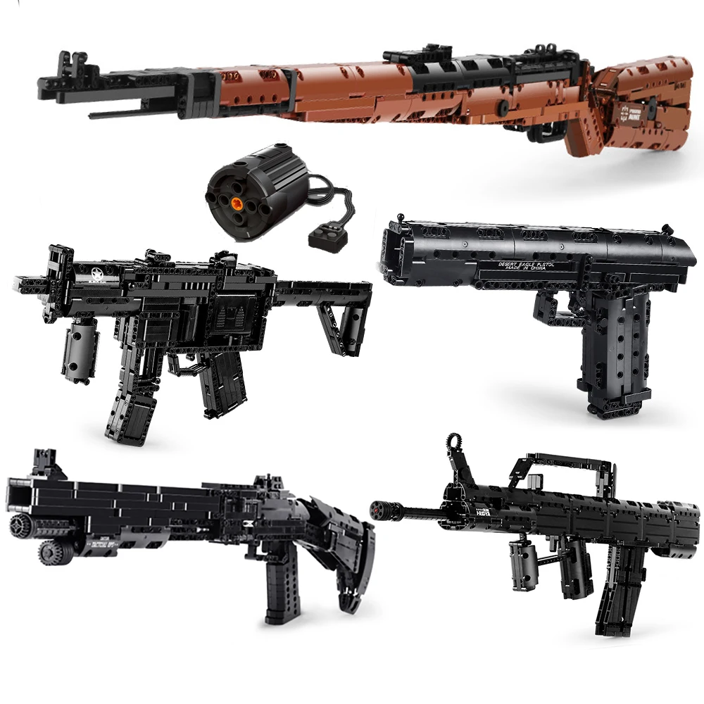 Electric-technique-guns-handgun-MP7-Desert-Eagle-model-Bricks-model ...
