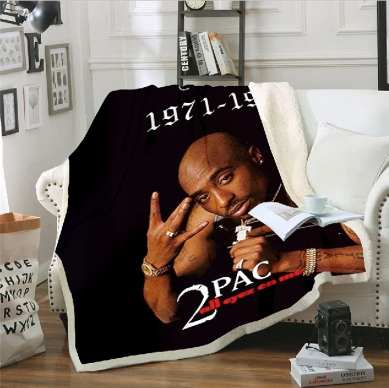 2pac-Tupac-Fleece-Blanket-Plush-3d-Printed-for-Adults-Sofa-Sherpa ...