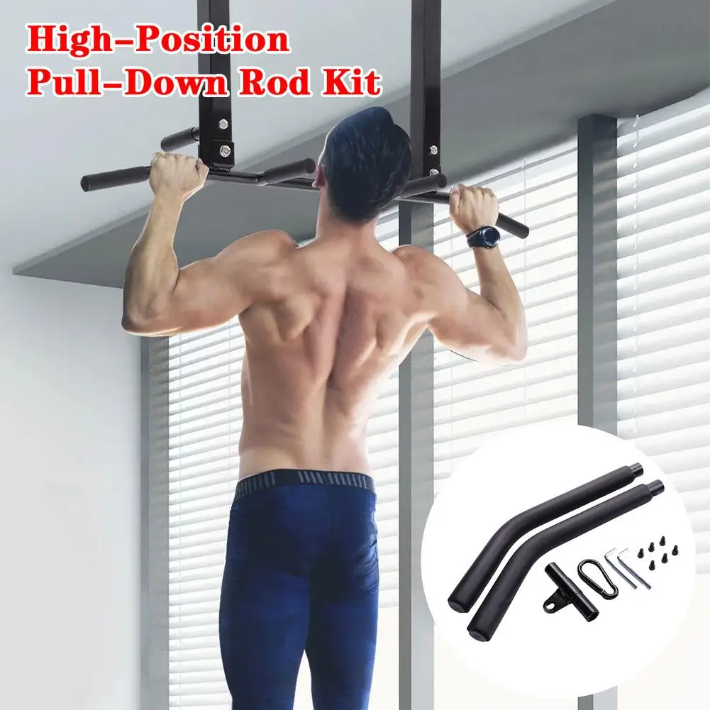 Gym-Cable-Machine-Straight-Bar-Handle-Fitness-Triceps-Trainer-Pull-Down ...