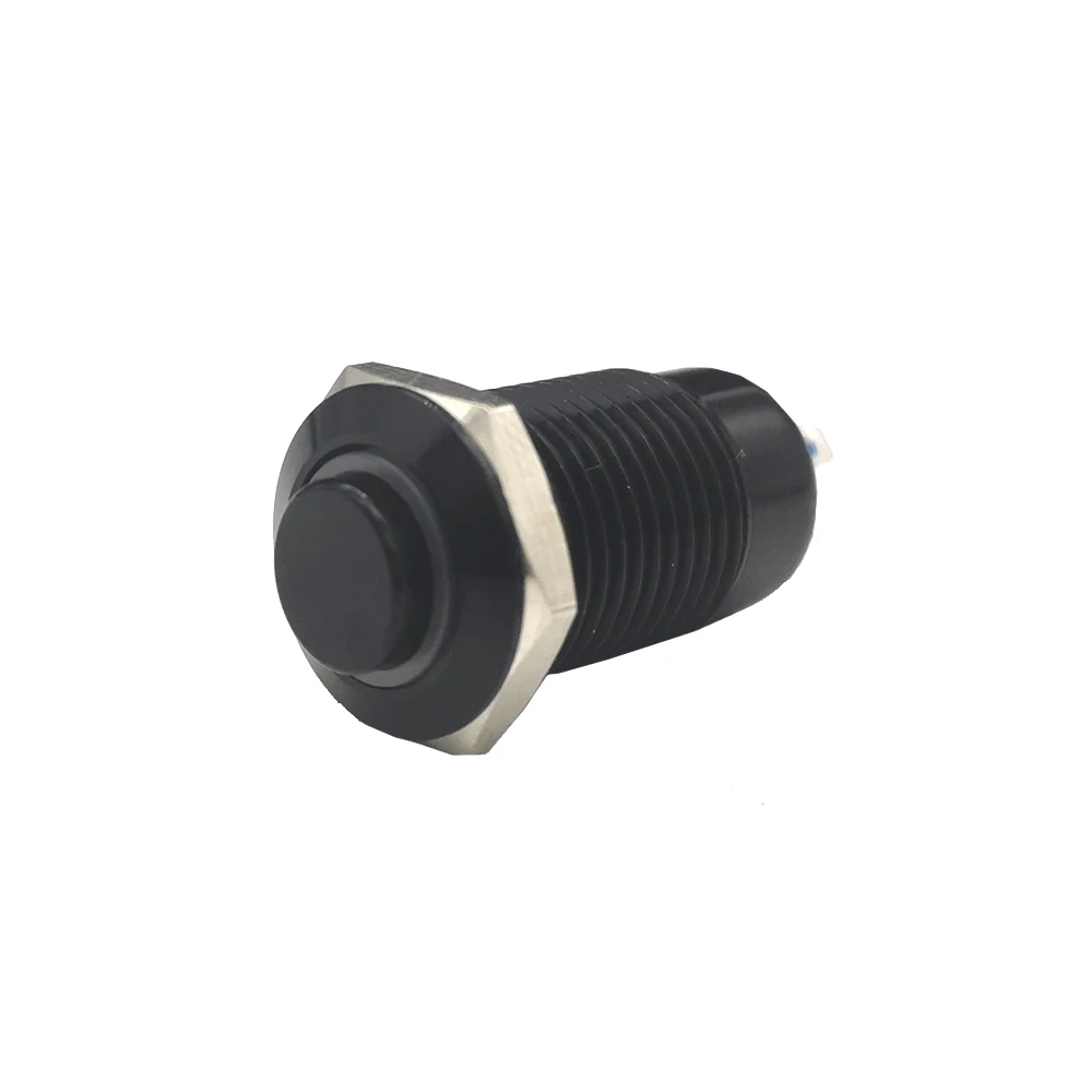 Black-aluminium-led-light-12mm-Push-Button-Mini-Switch-Momentary ...