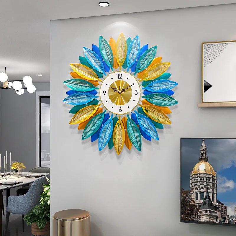 light luxury clock hanging clock creative home decoration clock living ...