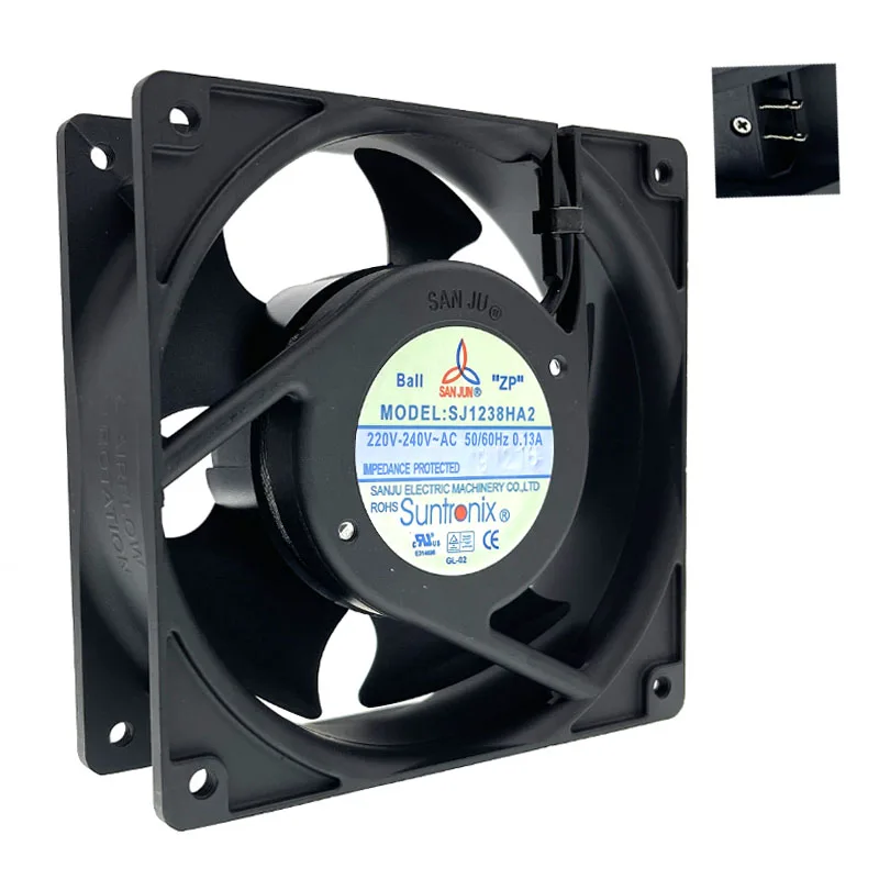 220V Fan Metal NEW Suntronix SANJUN SJ1238HA2 120mm 12cm 12038 220V 240V 0.13A 12038 Metal Fan ...