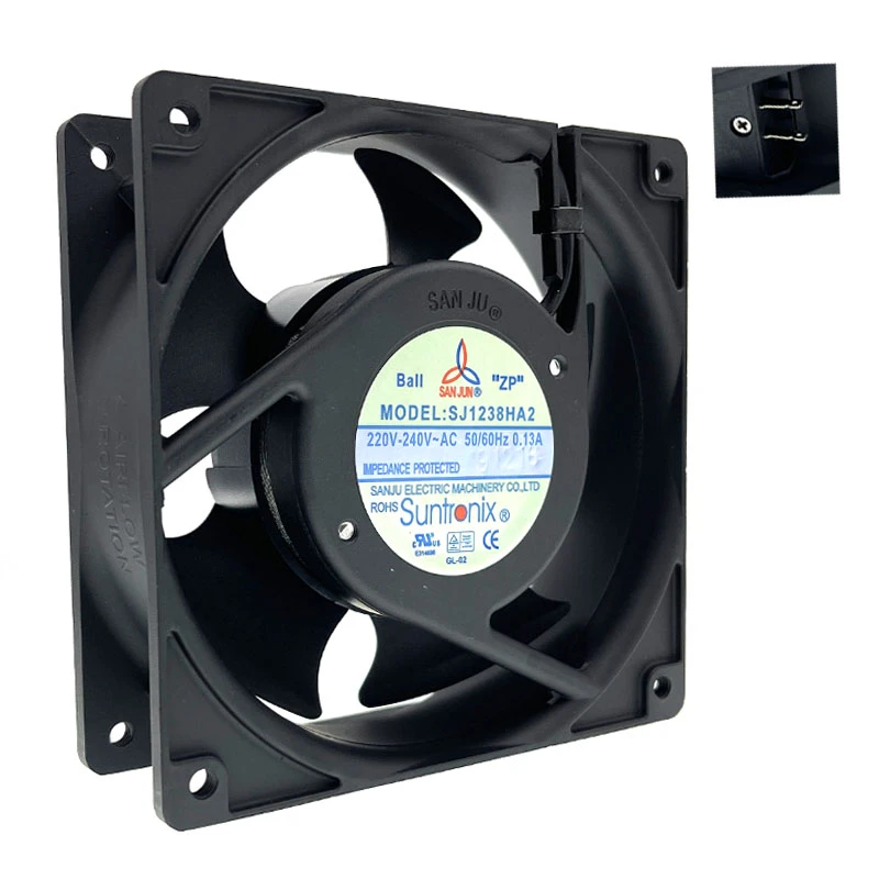 220V Fan Metal NEW Suntronix SANJUN SJ1238HA2 120mm 12cm 12038 220V 240V 0.13A 12038 Metal Fan ...