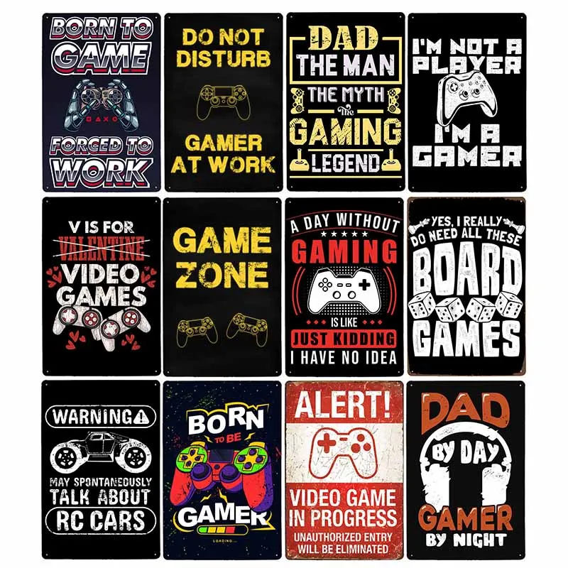 Retro Classic Game Room Decor Metal Sign Vintage Poster Bar Pub Club ...