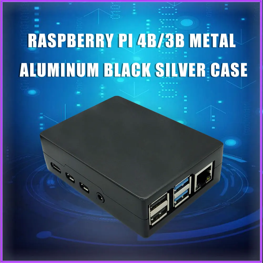 Raspberry Pi 4 Model B Aluminum Black Silver Case Rpi 4b 3b Metal ...