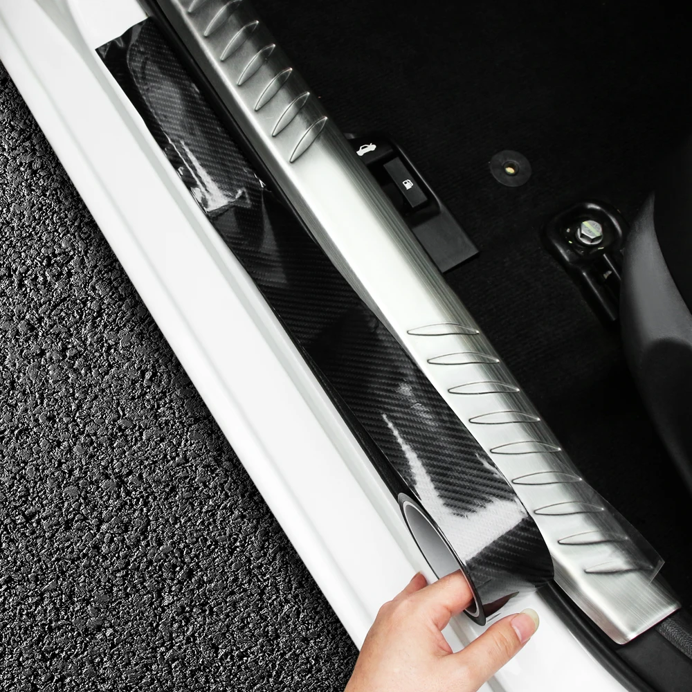 Carbon-Fiber-Car-Door-Sill-Bumper-Protector-Film-For-Volkswagen-VW-GTI ...