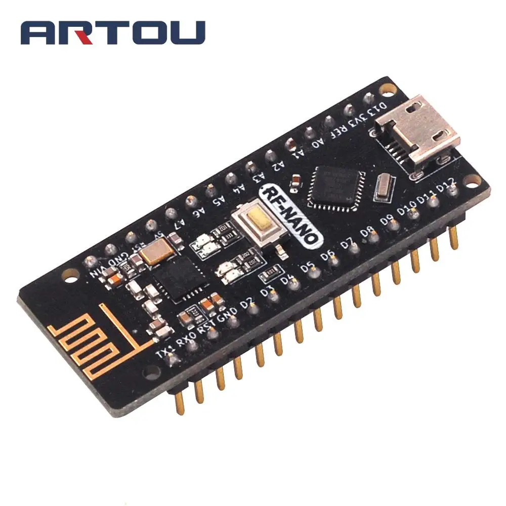 RF-Nano for Arduino Nano V3.0 Micro USB Nano Board ATmega328P QFN32 5V ...