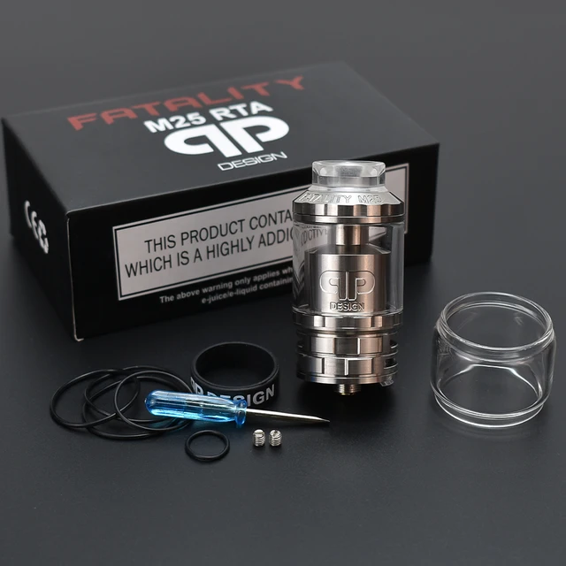 QP Designs Fatality M25 RTA Tank 316SS top filling Rebuildable Vape 4ml ...
